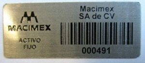 Etiquetas y Placas de Identificación de Activo Fijo | ANEPSA